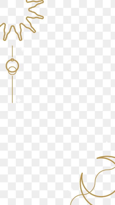 Gold moon and sun border | Premium PNG - rawpixel
