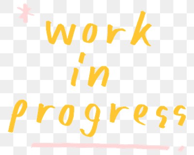 Work in progress doodle typography | Free PNG Sticker - rawpixel