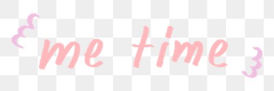 Me time doodle typography design | Premium PNG Sticker - rawpixel