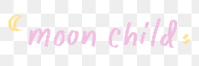 Moon child doodle typography design | Premium PNG Sticker - rawpixel