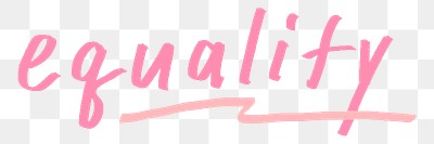 Equality doodle typography design element | Premium PNG Sticker - rawpixel