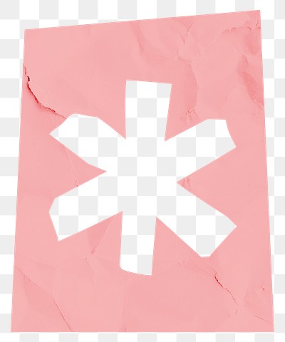 Png pink asterisk paper cut | Premium PNG Sticker - rawpixel
