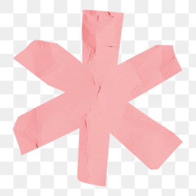 Png pink asterisk paper cut | Premium PNG Sticker - rawpixel