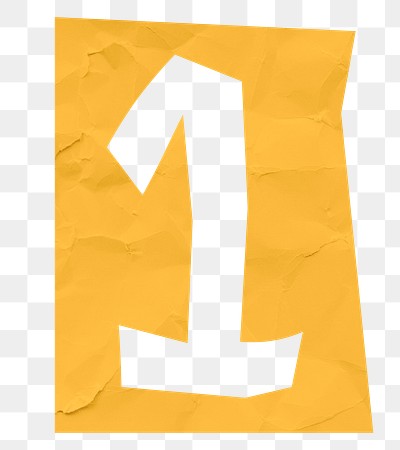 Png number 1 font paper | Premium PNG Sticker - rawpixel