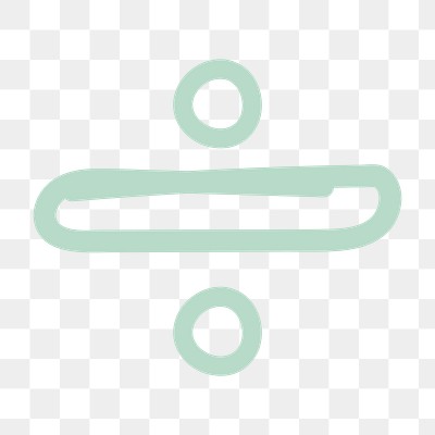 Division symbol png doodle typography | Premium PNG Sticker - rawpixel