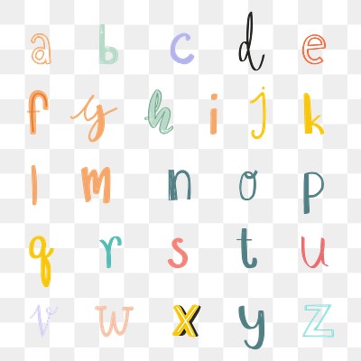 Hand drawn alphabet png doodle | Premium PNG - rawpixel