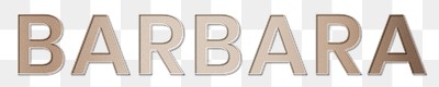 Barbara typography gold design element | Premium PNG Sticker - rawpixel