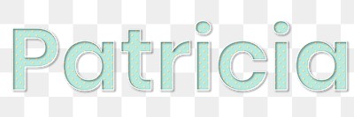 Patricia png typography pastel script | Premium PNG Sticker - rawpixel