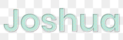 Png Joshua word art typography | Premium PNG Sticker - rawpixel