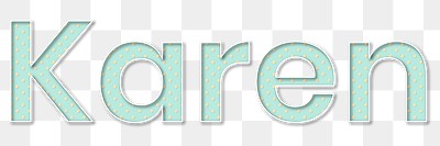 Karen png typography pastel font | Free PNG Sticker - rawpixel