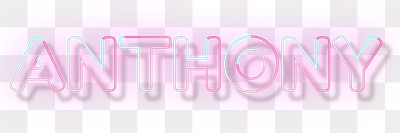 Anthony word art vector neon | Free Photo - rawpixel
