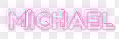 Michael word art vector neon | Free Photo - rawpixel