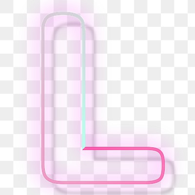 Letter L png pink neon | Premium PNG Sticker - rawpixel