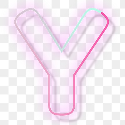 Pink neon glow letter Y | Premium PNG Sticker - rawpixel