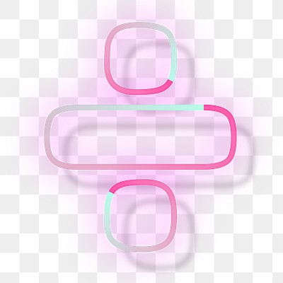 Pink neon glow division symbol | Free PNG Sticker - rawpixel