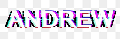 Png Andrew name glitch word | Premium PNG Sticker - rawpixel