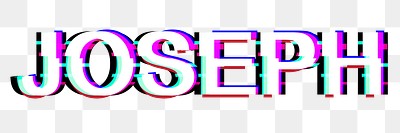 Joseph name png glitch effect | Premium PNG Sticker - rawpixel