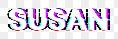 Png Susan name typography glitch | Premium PNG Sticker - rawpixel