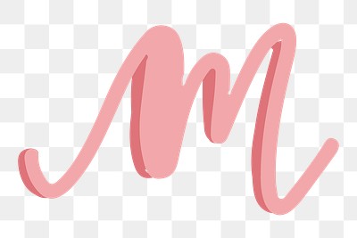 M letter png doodle font | Premium PNG Sticker - rawpixel