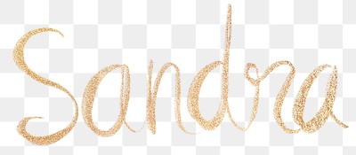 Sandra png sparkling gold font | Premium PNG - rawpixel