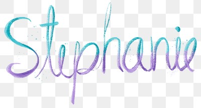 Stephanie female vector name calligraphy | Premium Vector - rawpixel