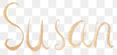 Susan png sparkling cursive gold | Premium PNG - rawpixel