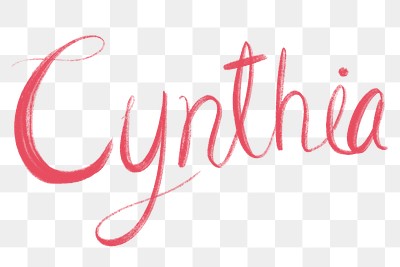 Cynthia png handwritten calligraphy font | Premium PNG - rawpixel