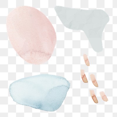 Neutral watercolor element set transparent | Premium PNG - rawpixel
