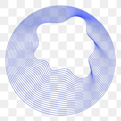 3D abstract blue round shape | Free PNG Sticker - rawpixel