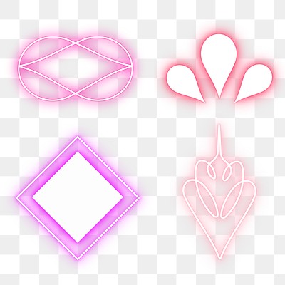 Vintage neon divider element collection | Free PNG - rawpixel