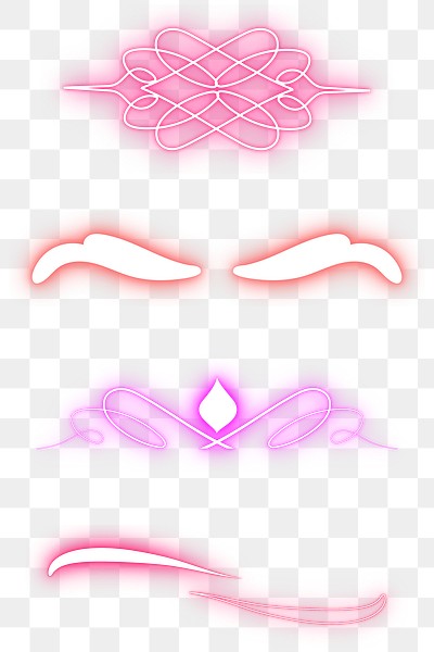 Vintage neon divider element collection | Premium PNG - rawpixel