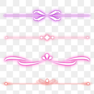 Vintage neon divider element collection | Premium PNG - rawpixel