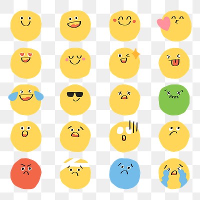 Cute doodle emoticon vector set | Premium Vector - rawpixel