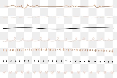 Png cute doodle line border | Premium PNG Sticker - rawpixel