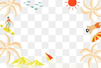 Tropical island png frame tourist | Free PNG - rawpixel