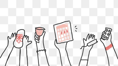 Menstrual period item doodle vector | Premium Vector Illustration ...