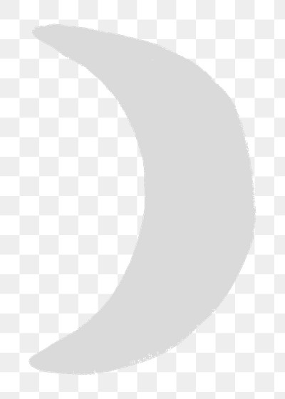 Space half moon gray png | Free PNG Sticker - rawpixel