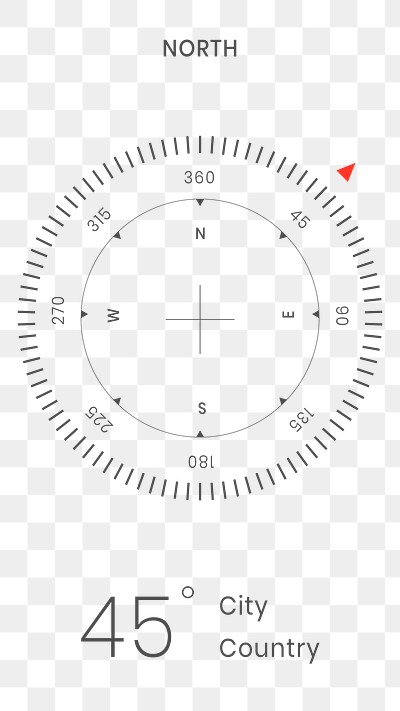 PNG smart compass mobile screen | Premium PNG Sticker - rawpixel