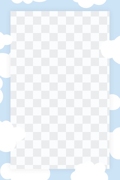 Cloudy sky frame psd cute | Premium PSD - rawpixel