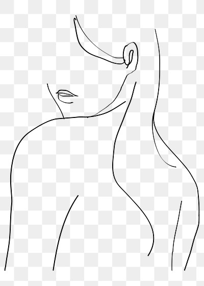 Png woman’s upper body minimal | Premium PNG Sticker - rawpixel