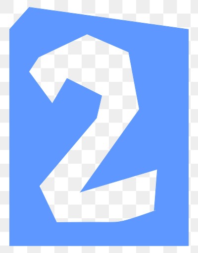 Number 2 font paper cut | Premium Vector - rawpixel