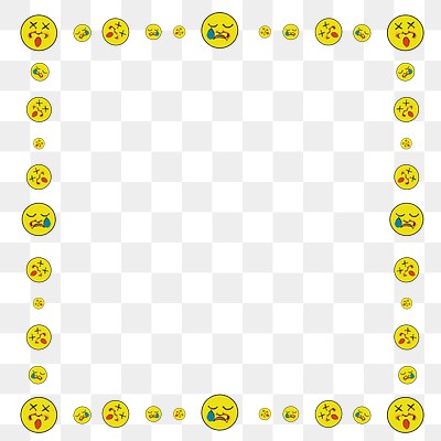 Vintage sad emoji frame design | Free PNG Sticker - rawpixel