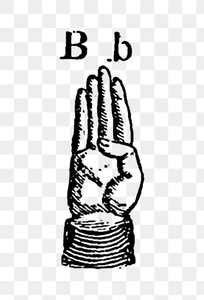 Sign language letter B What | Free Photo Illustration - rawpixel