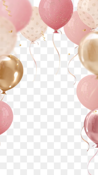Pink balloon 3d frame png | Premium PNG - rawpixel