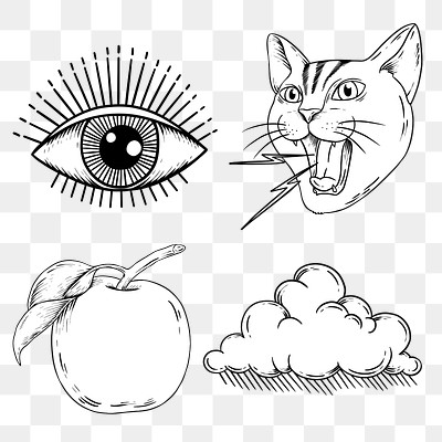 Outline sticker overlay collection design | Free PNG Sticker - rawpixel