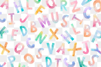 Png watercolor letter pattern wallpaper | Free PNG Sticker - rawpixel