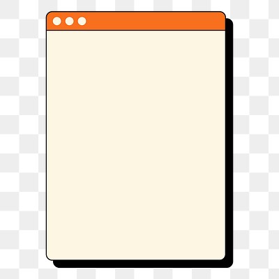Browser window png frame, retro | Premium PNG - rawpixel