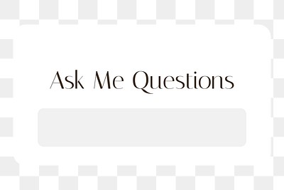 Ask me questions png badge, | Premium PNG - rawpixel