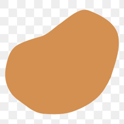 Brown blob png shape sticker, | Premium PNG - rawpixel