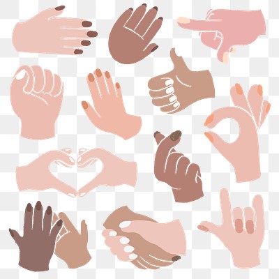 Hand gestures png stickers, diverse | Free PNG - rawpixel